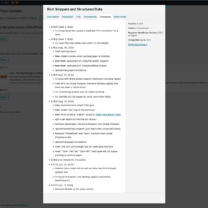 Version history - Rich Snippets & Structured Data WordPress Plugin